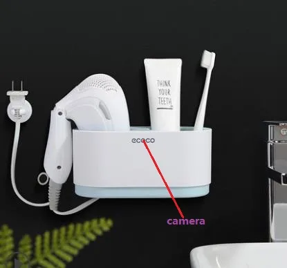 Spy Toothbrush Holder Hidden Camera Remote Control and Motion detection ...